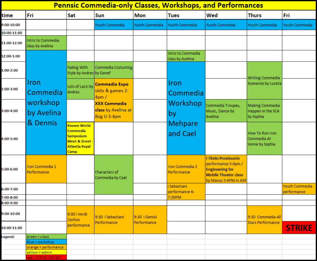 New Pennsic University Maps and other Pennsic PA Cheat Sheets ...